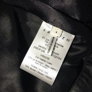 Sandro | Jackets & Coats | Sandro Paris 0 Sheep Leather Jacket | Poshmark